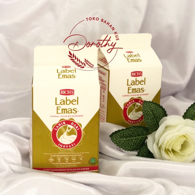 Jual RICH GOLD LABEL WHIPPING CREAM / WHIPPED CREAM 500 GRAM [KHUSUS ...