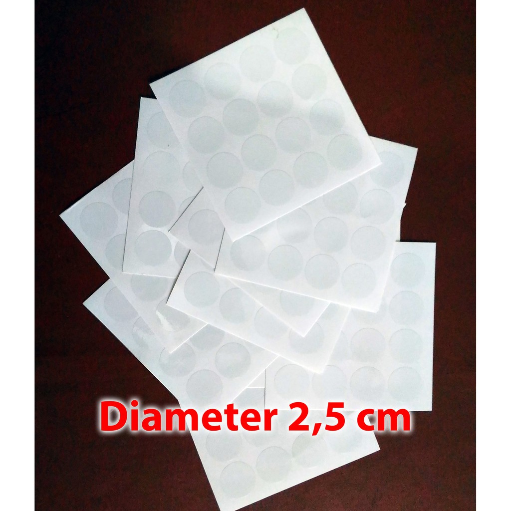 Jual Stiker Vinyl Bulat Transparant Label Segel Polos Sticker Bundar ...