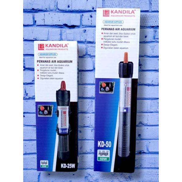 Jual PEMANAS AQUARIUM HEATER KACA KANDILA KD 25WATT 50WATT | Shopee ...