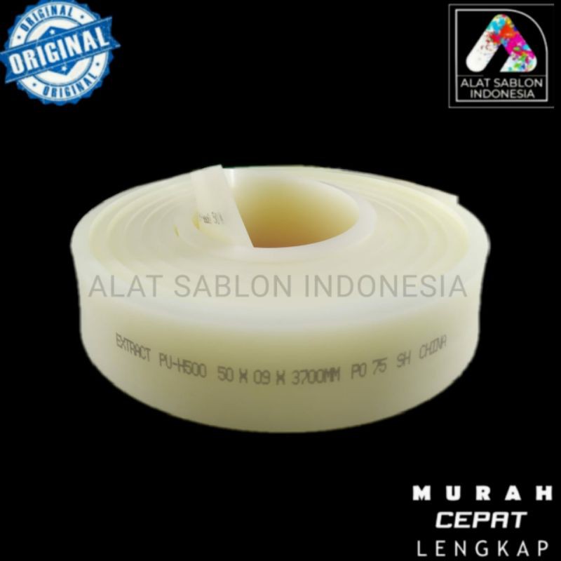 Jual KARET RAKEL SABLON PUTIH PAPAK 50MMX9MM PER CM | Shopee Indonesia