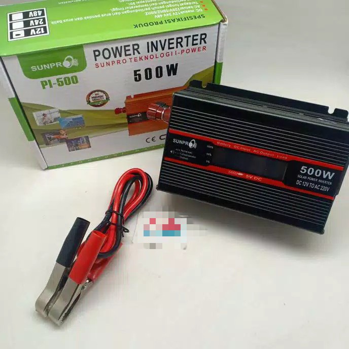Jual COD POWER INVERTER DIGITAL 500W SUNPRO PI-500 Inverter 500 Watt ...