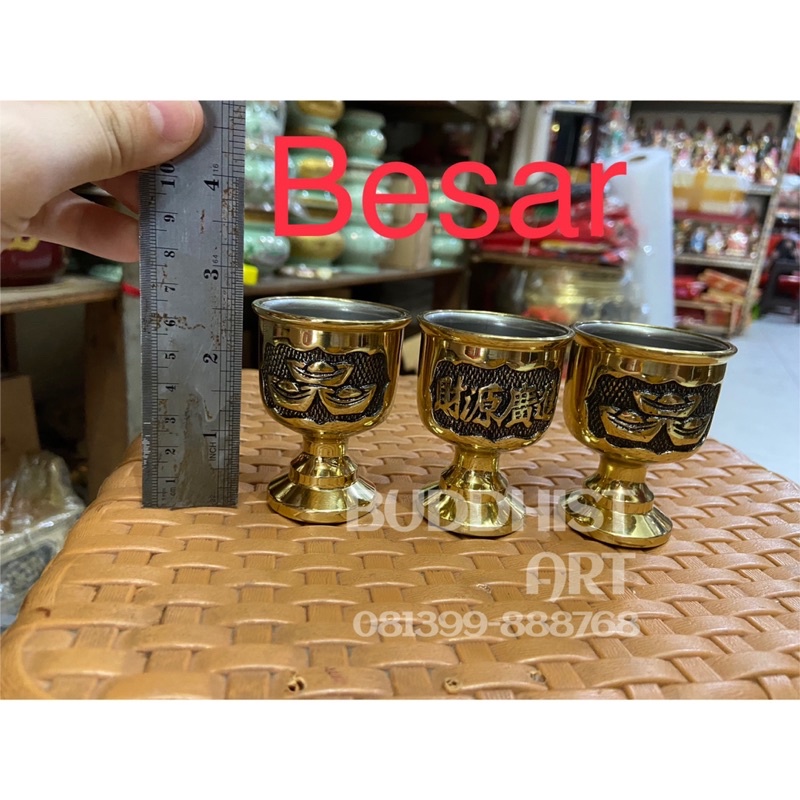 Jual Gelas sembahyang altar kuningan Taiwan Besar | Shopee Indonesia