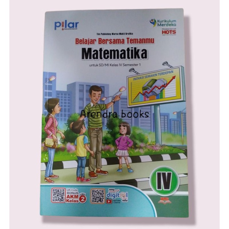 Jual Buku PILAR pelajaran matematika kelas 4 semester 1kurikulum merdeka penerbit PT.warna mukti ...