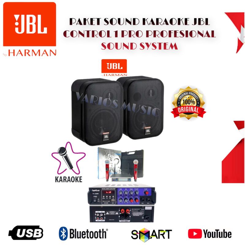 Jual MINI KARAOKE SET SPEAKER JBL CONTROL 1X BLUETOOTH 2MIC WIRELESS ...