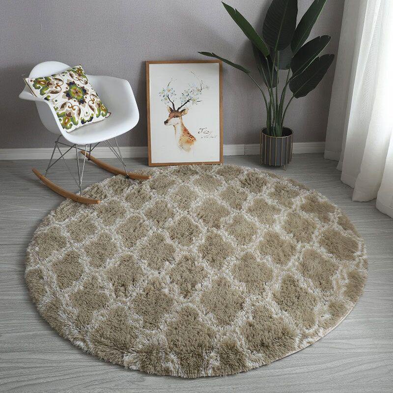 Jual Karpet Bulat Motif & Ombre Diamater 100cm/Karpet Bulu Lantai Bulat ...