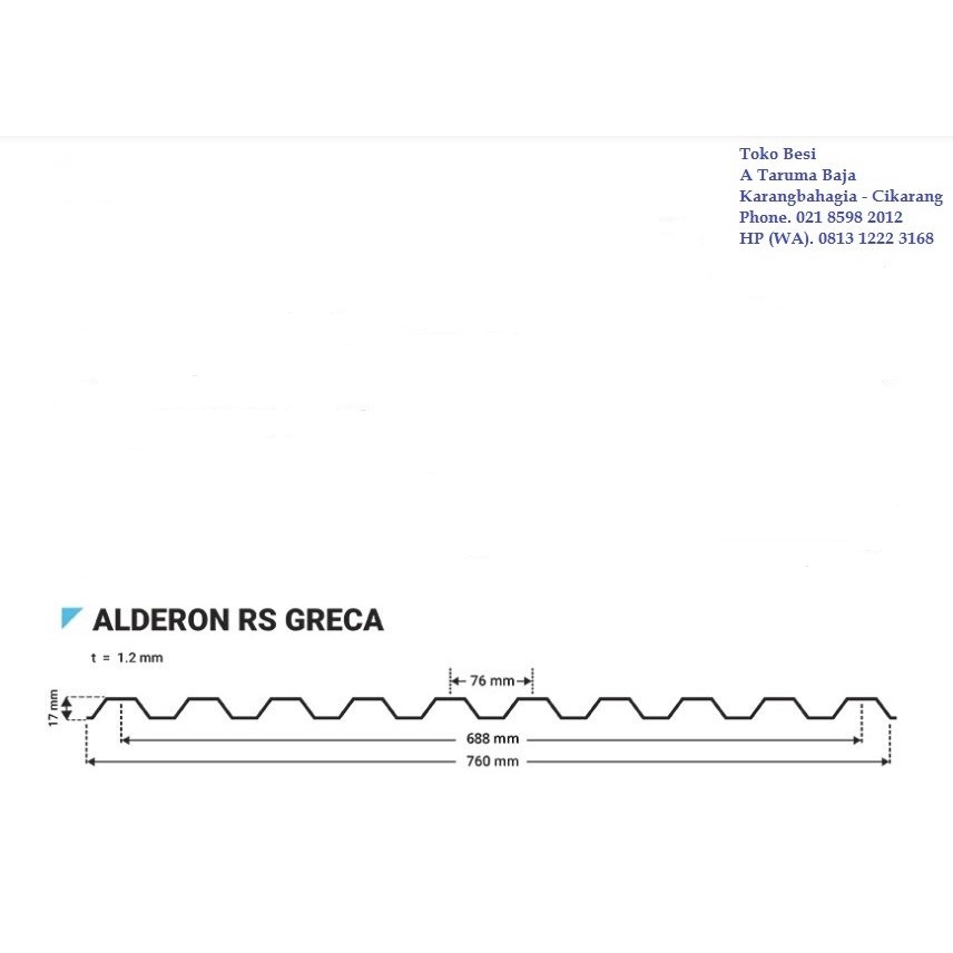 Jual Kurir Shopee, Atap UPVC Alderon RS, Panjang 1 mtr, Type Greca ...