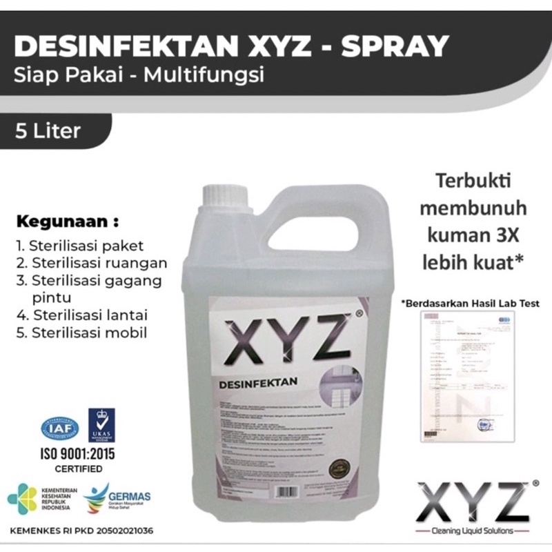 Jual XYZ DISINFEKTAN XYZ HAND SANITIZER 5L | Shopee Indonesia