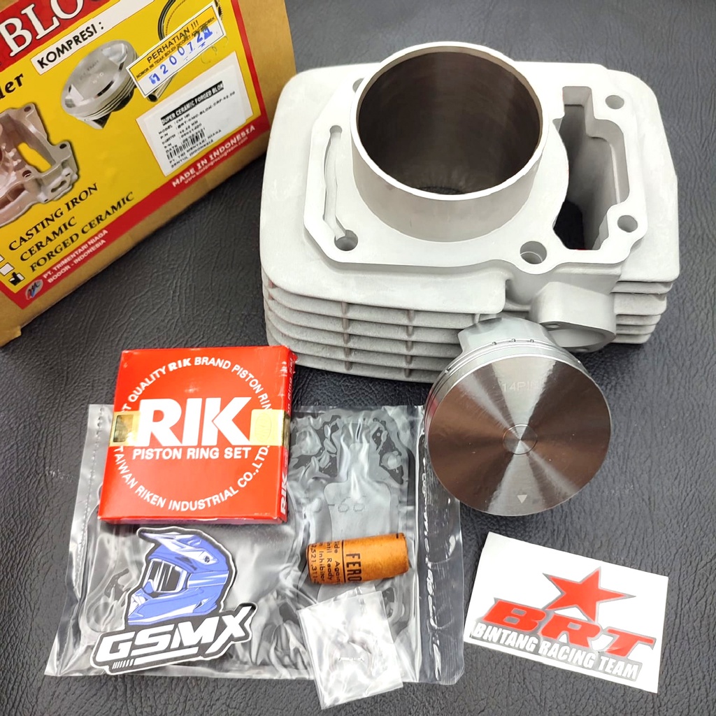 Jual BLOK BRT CERAMIC CRF 150 VERZA NEW MEGA PRO 62 mm 66 mm 68 mm & FORGED PISTON | Shopee ...