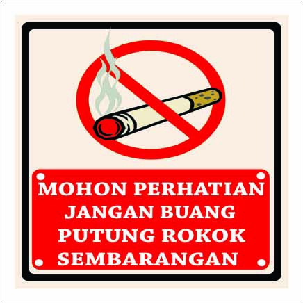 Jual STIKER JANGAN BUANG PUNTUNG ROKOK SEMBARANGAN | Shopee Indonesia