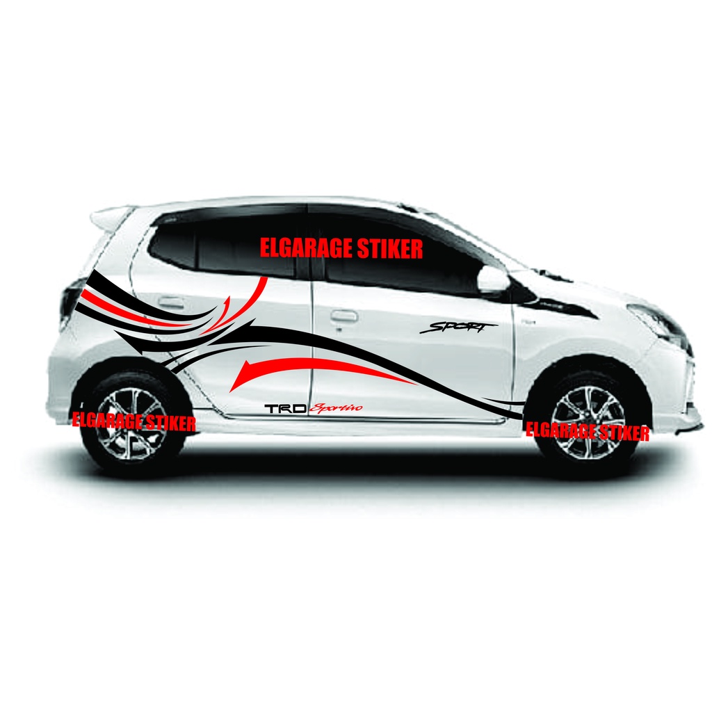 Jual Stiker mobil agya cutting stiker body mobil agya stiker striping ...