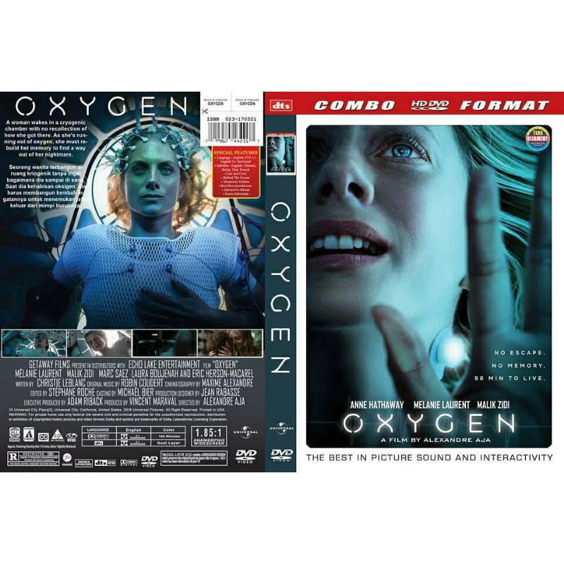 Jual dvd Oxygen {OD DTS R1} {Fantasy, Sci-fi} {Anne Hathaway, Melanie Laurent, Malik Zidi ...