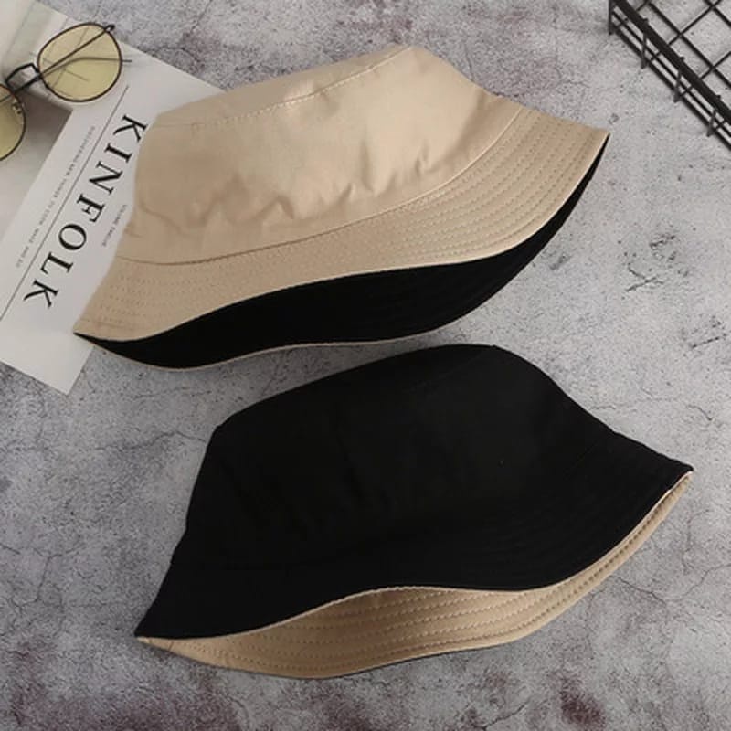 Jual Topi bucket polos bolak balik 2 warna / topi bucket hat/bucket ...