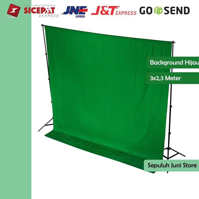 Jual Background Foto Hijau Green Screen 3x2.3 Meter | Shopee Indonesia
