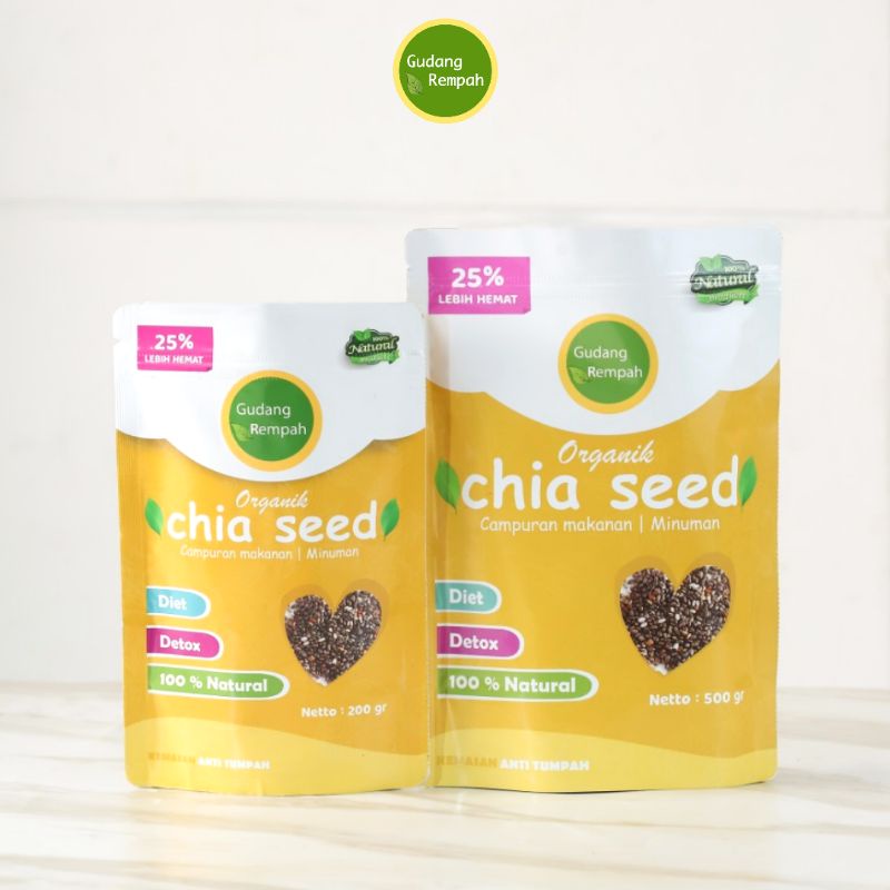 Jual [PROMO 4.4] Chia Seed Organic Pouch (Premium Organic Black Chia ...