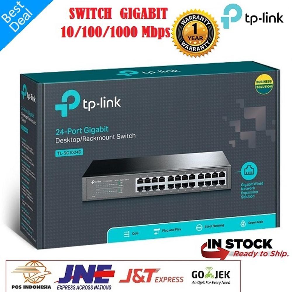 Jual Switch hub 24 port Gigabit TP Link TL SG1024D Tplink 24port ...