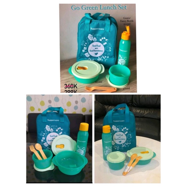 Jual Go green lunch set/go green lunch set Tupperware/go green ...