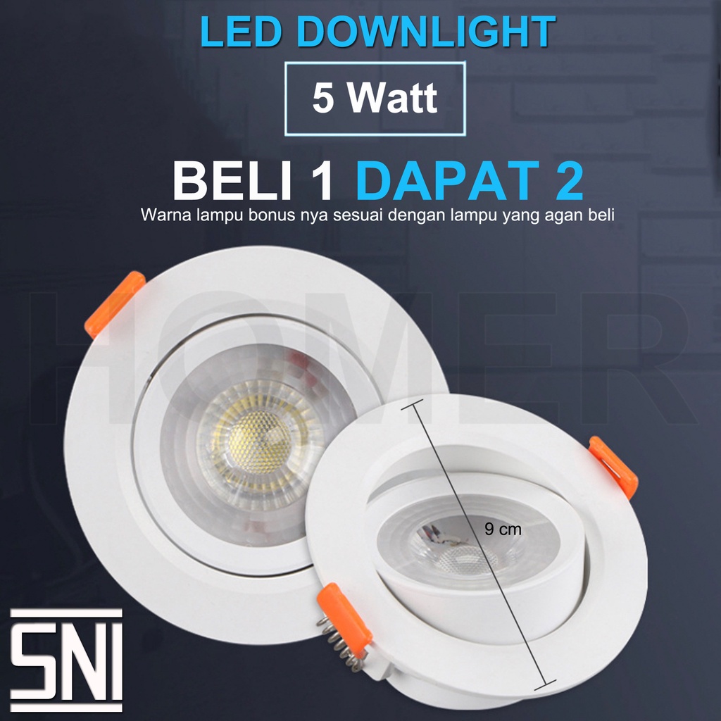Jual Lampu Downlight LED SNI lampu donlet plafon tanam inbow siling ...
