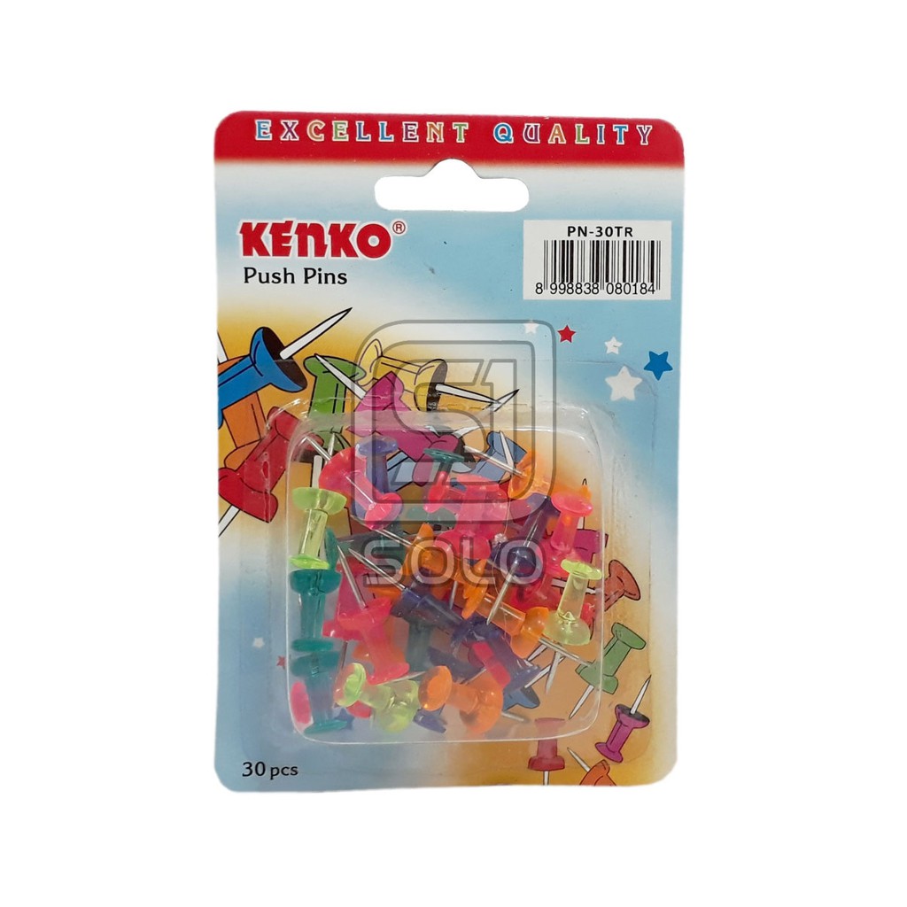 Jual Paku Pin Warna Push Pin Kenko isi 30 pcs | Shopee Indonesia