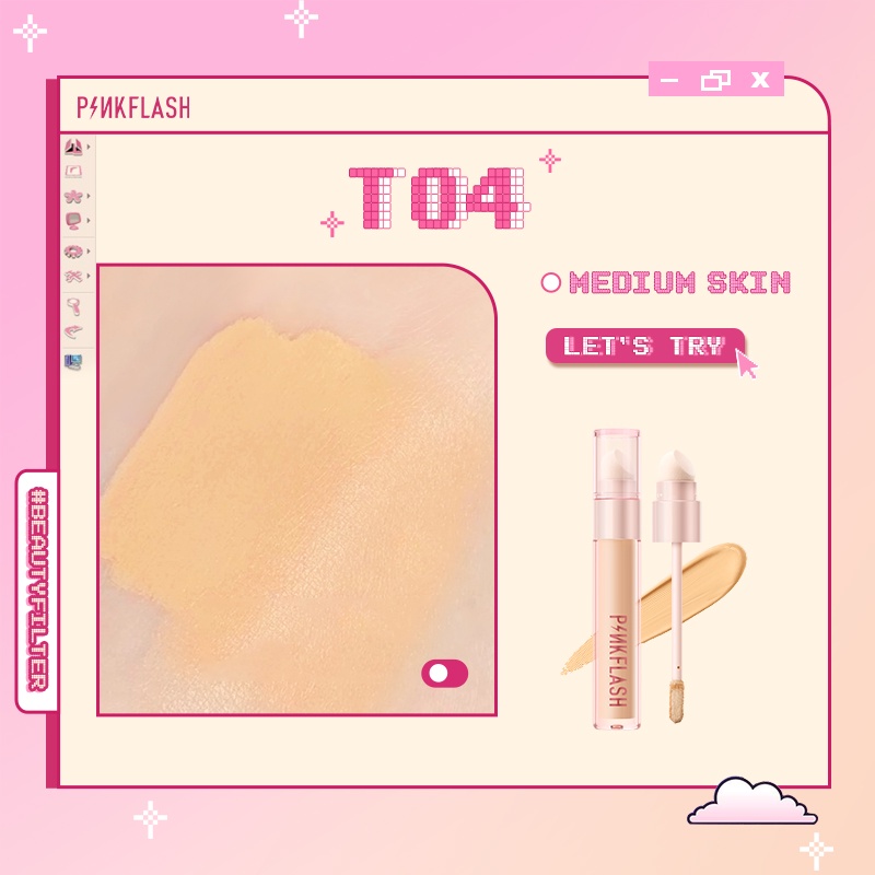 Jual PINKFLASH Breathable Liquid Concealer Tahan Lama Natural Matte 5 ...