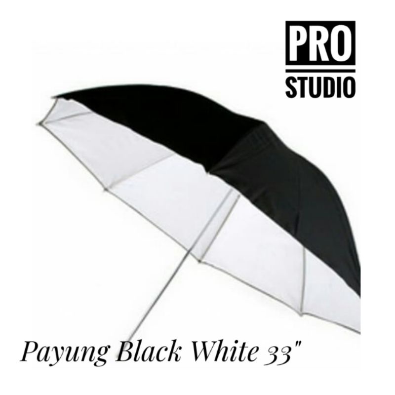 Jual Payung PRO 33" Hitam Putih 84cm Black White untuk Studio foto ...