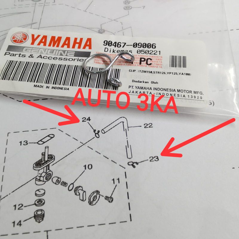 Jual CLIP KLIP SELANG BENSIN RXKING RXS RXZ RX KING 90467-09006 ...