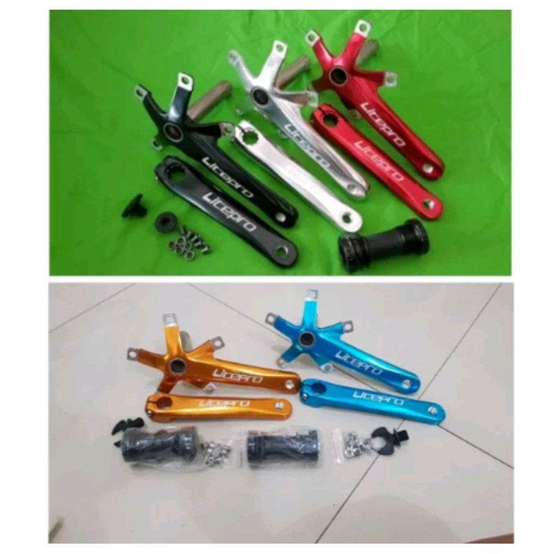 Jual Crank Arm Litepro Hollowtech 2 Ht2 Bcd 130mm Crankset Lite Pro Ht