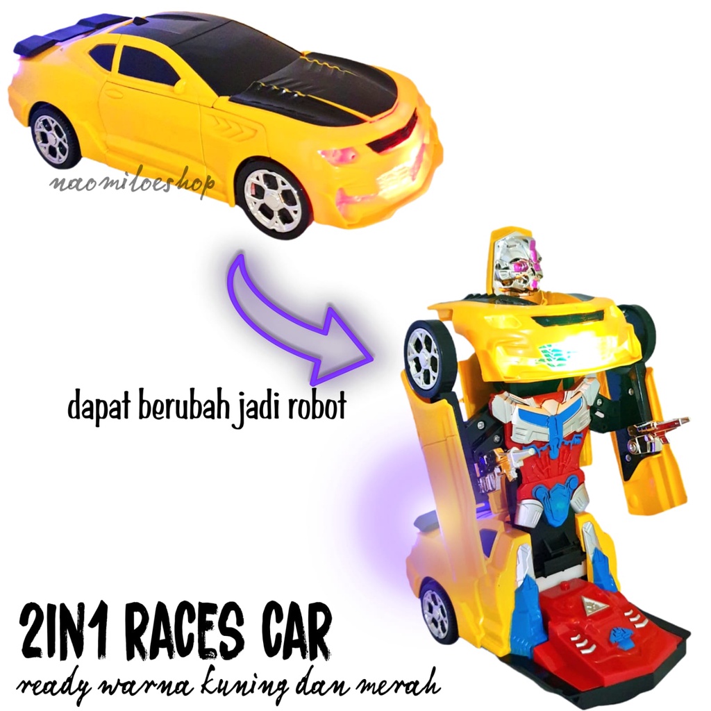 Jual Races car mainan mobil jadi robot Mainan Robot Berubah Jadi Mobil ...