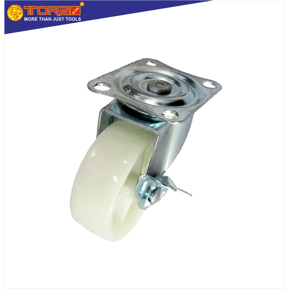 Jual TORA Roda Nilon Hidup Plus Rem 3 Inch - Roda Nilon Kastor 3 Inch ...