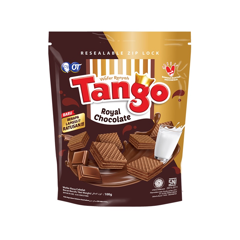 Jual Tango Wafer Chocolate Pouch 100g | Shopee Indonesia