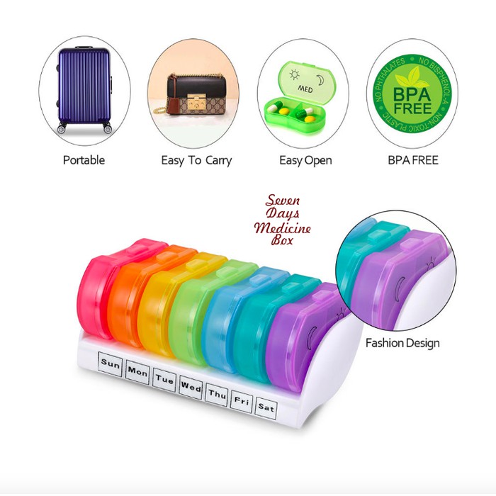 Jual Tempat Obat Kotak Obat 7 Hari Inovasi Baru Slim Pack | Shopee ...