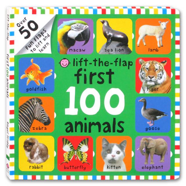 Jual Lift-the-Flap First 100 Animals Board Book ( With 50 Fun Flaps to ...