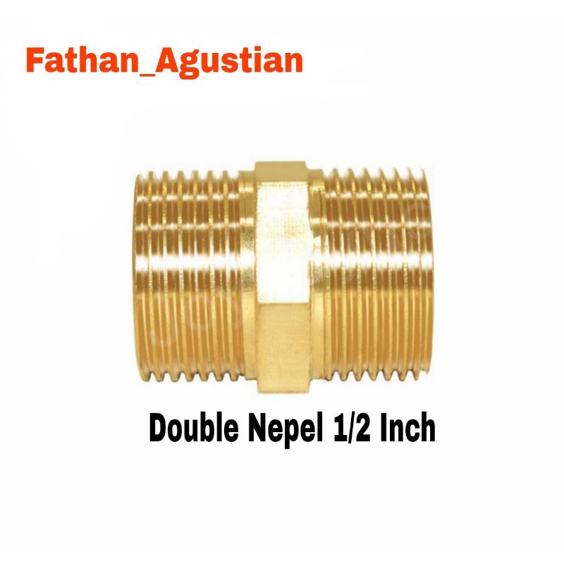 Jual Double Nepel Kuningan 1/2 Inch | Shopee Indonesia