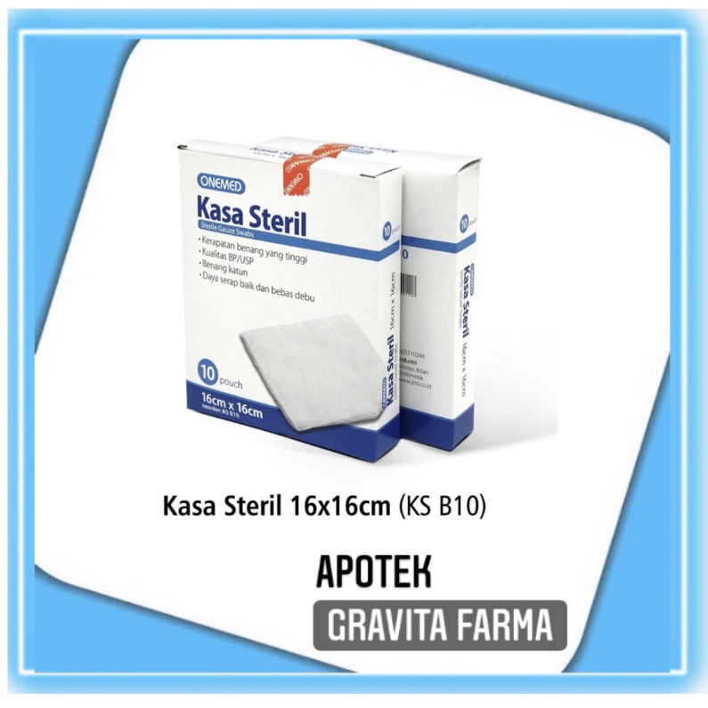 Jual One Med Kasa Steril 16 x 16 cm isi 10 lembar - onemed kassa ...