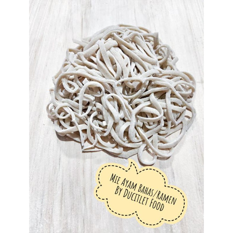 Jual Bahan Bakmi Mie Telur Ayam Basah Kiloan-Noodle Ramen Mentah Halus,Karet,keriting,Lurus ...