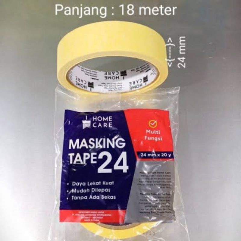 Jual Masking Tape Home Care, Isolasi Kertas 24mm x 20y | Shopee Indonesia