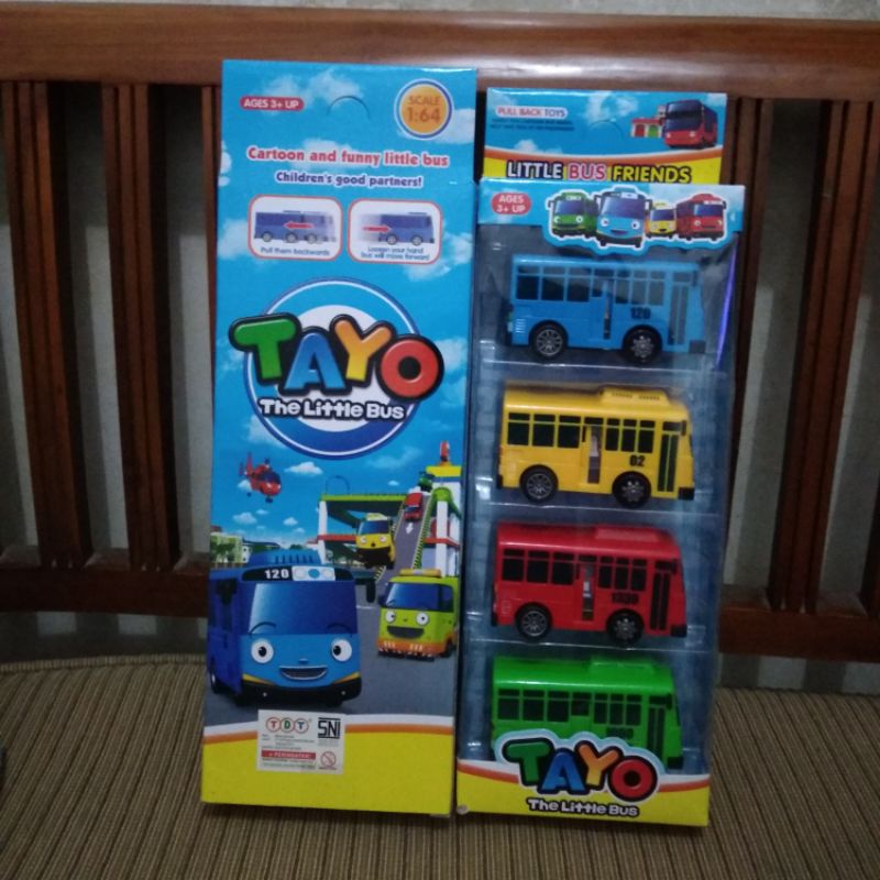 Jual Mainan Little Bus Tayo isi 4 pcs Edukasi - Set Mobil Bis Anak Edukatif | Shopee Indonesia
