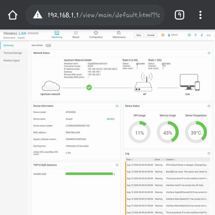 Jual Huawei AP5030DN Wireless Access Point FAT mode atau standalone POE ...