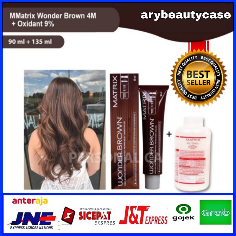Jual Matrix wonder brown cat rambut pewarna rambut WB-4M + oxidant WB4M ...