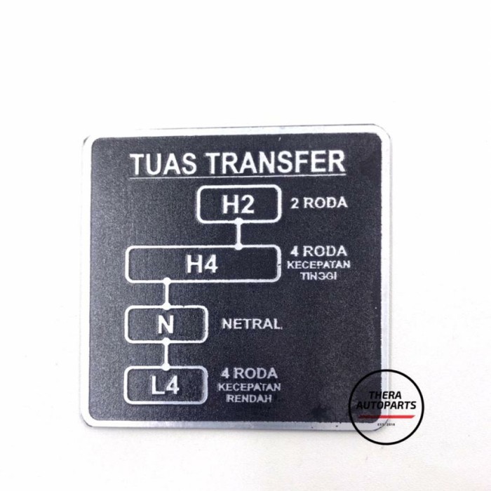 Jual Plat Emblem Tuas Transfer Case 4x4 4WD Suzuki Jimny Jangkrik LJ80 ...