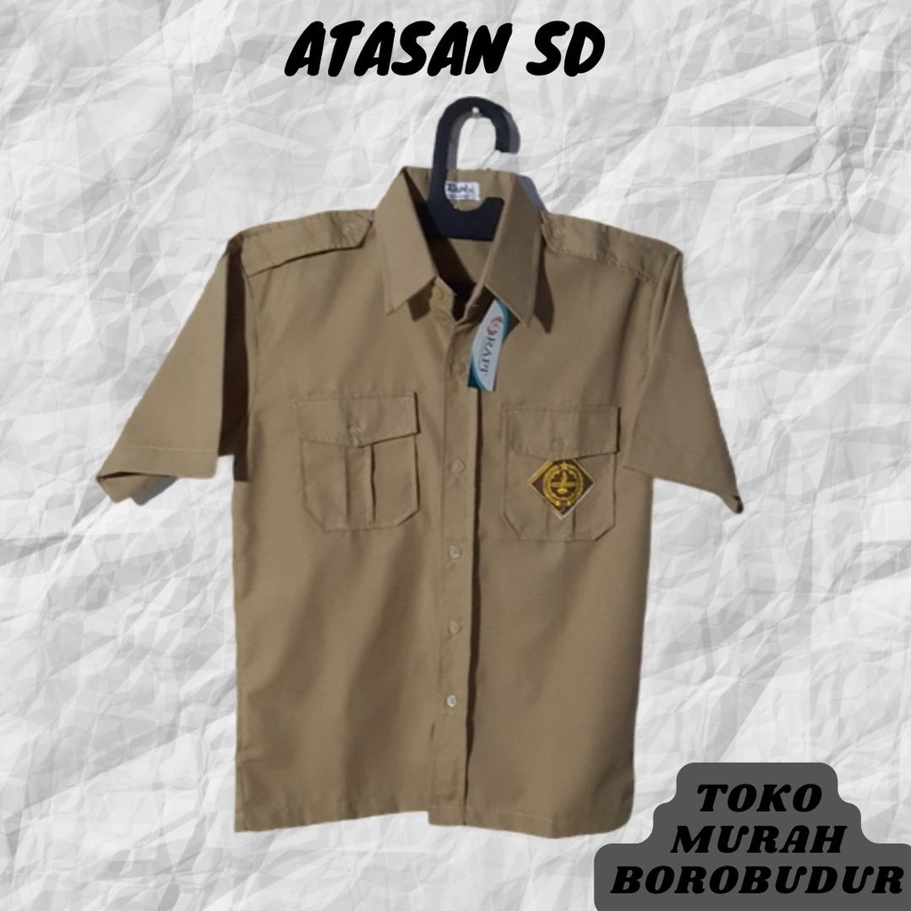 Jual Atasan Kemeja Hem Seragam Sekolah Pramuka SMP SMA Lengan pendek ...