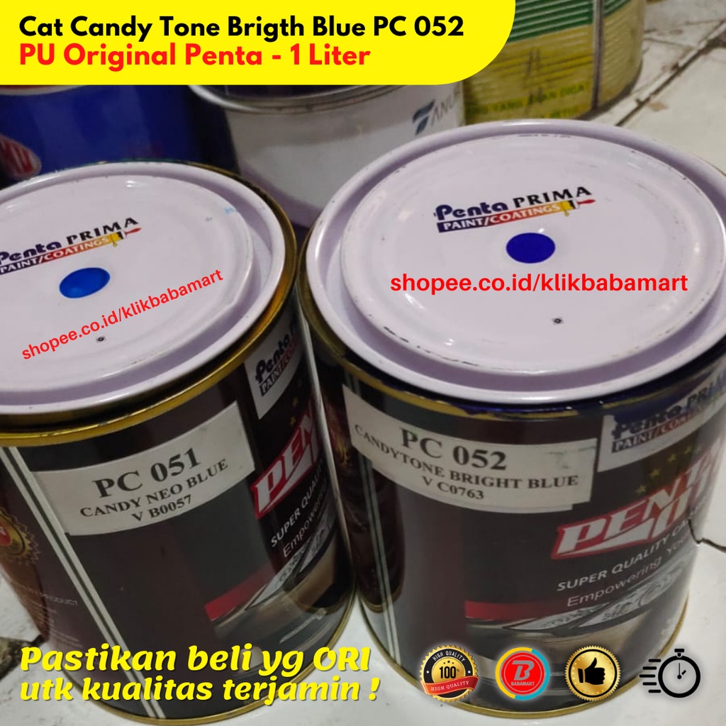 Jual CAT CANDY TONE BRIGHT BLUE PC 052 PU ORIGINAL PENTA 1 Liter ...