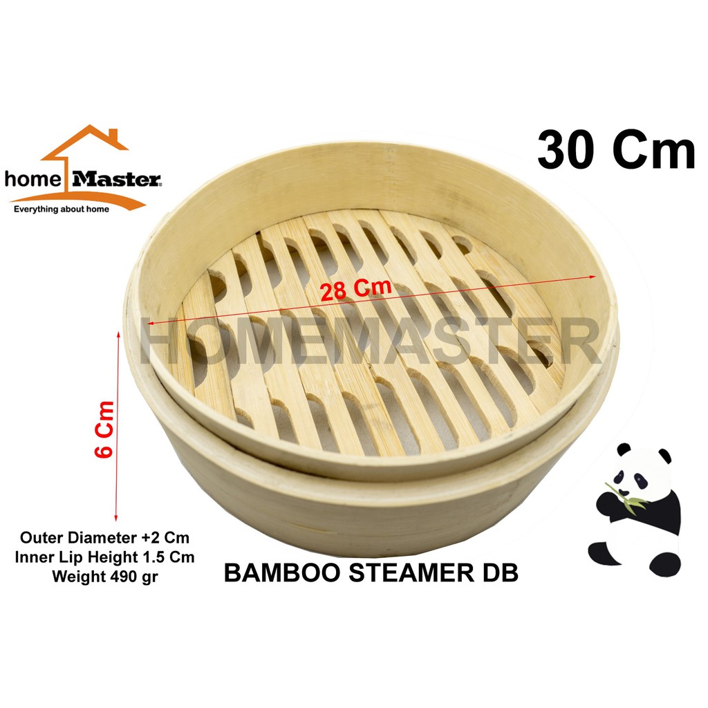 Jual HomeMaster Steamer/Kukusan/Klakat Dimsum Full Bambu/Bamboo 30 Cm DB30 | Shopee Indonesia