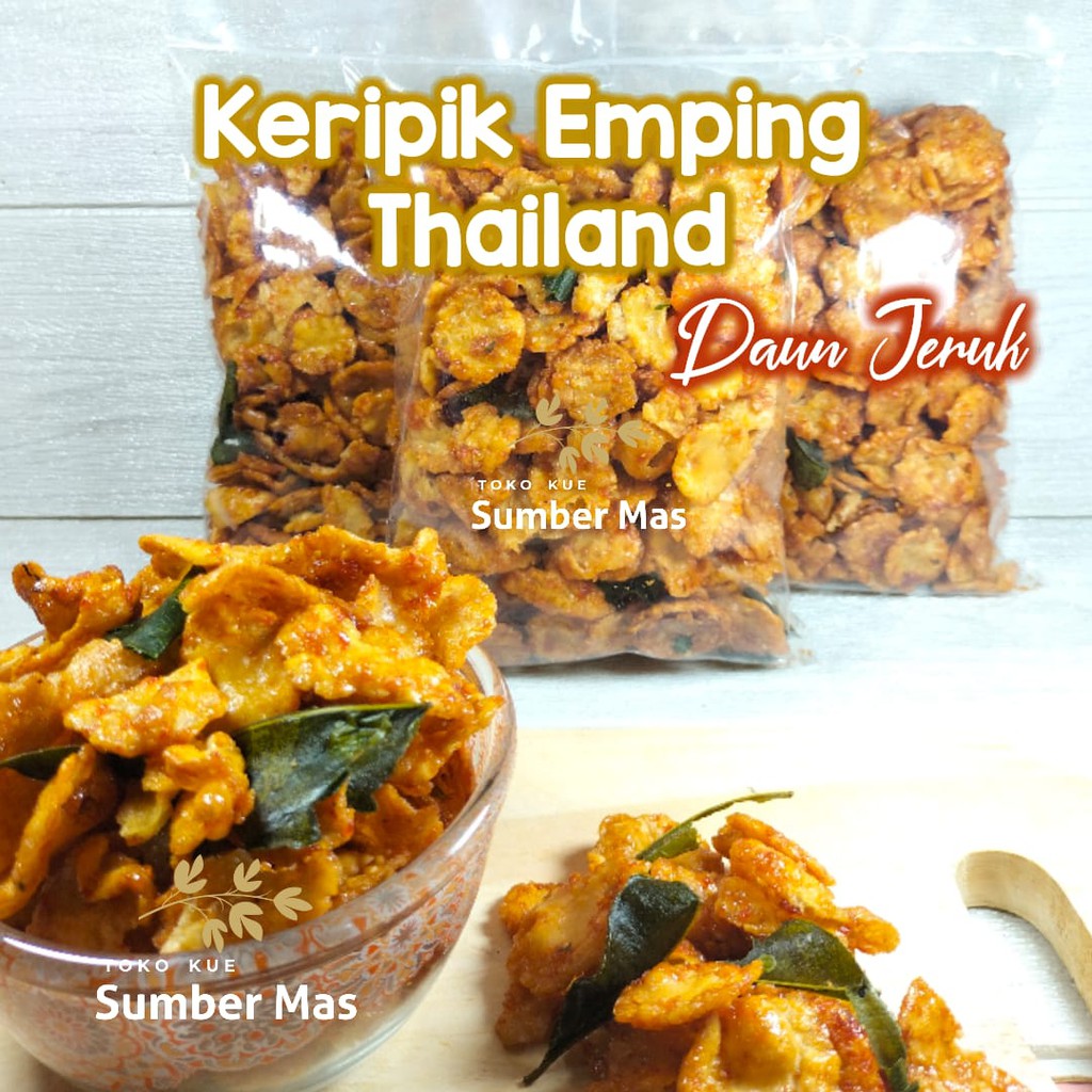 Jual EMPING MELINJO 250 GR DENGAN DAUN JERUK MPING THAILAND / KUE ...