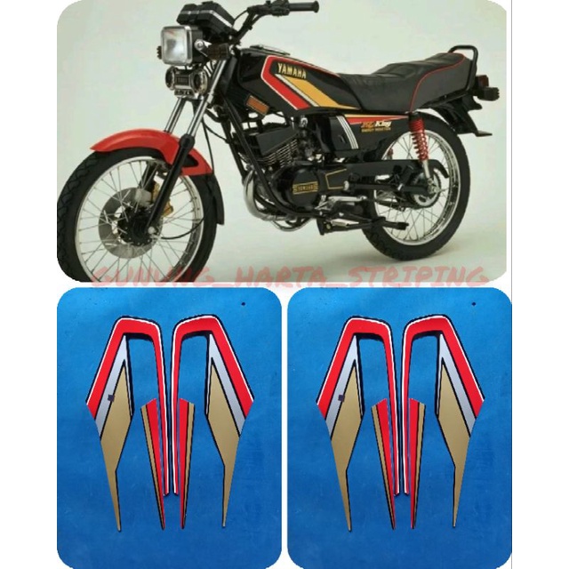 Jual Striping Stripe Stiker Lis Les Body Motor Full Set Yamaha RX-KING 1992 Standar Original ...