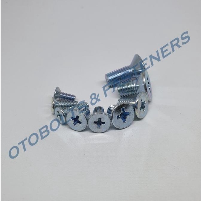 Jual [ISI 100PCS] Baut JF 8 x 25 / Baut Obeng Plus KEPALA RATA / Baut JF M8 otobol75 Ayo Beli ...