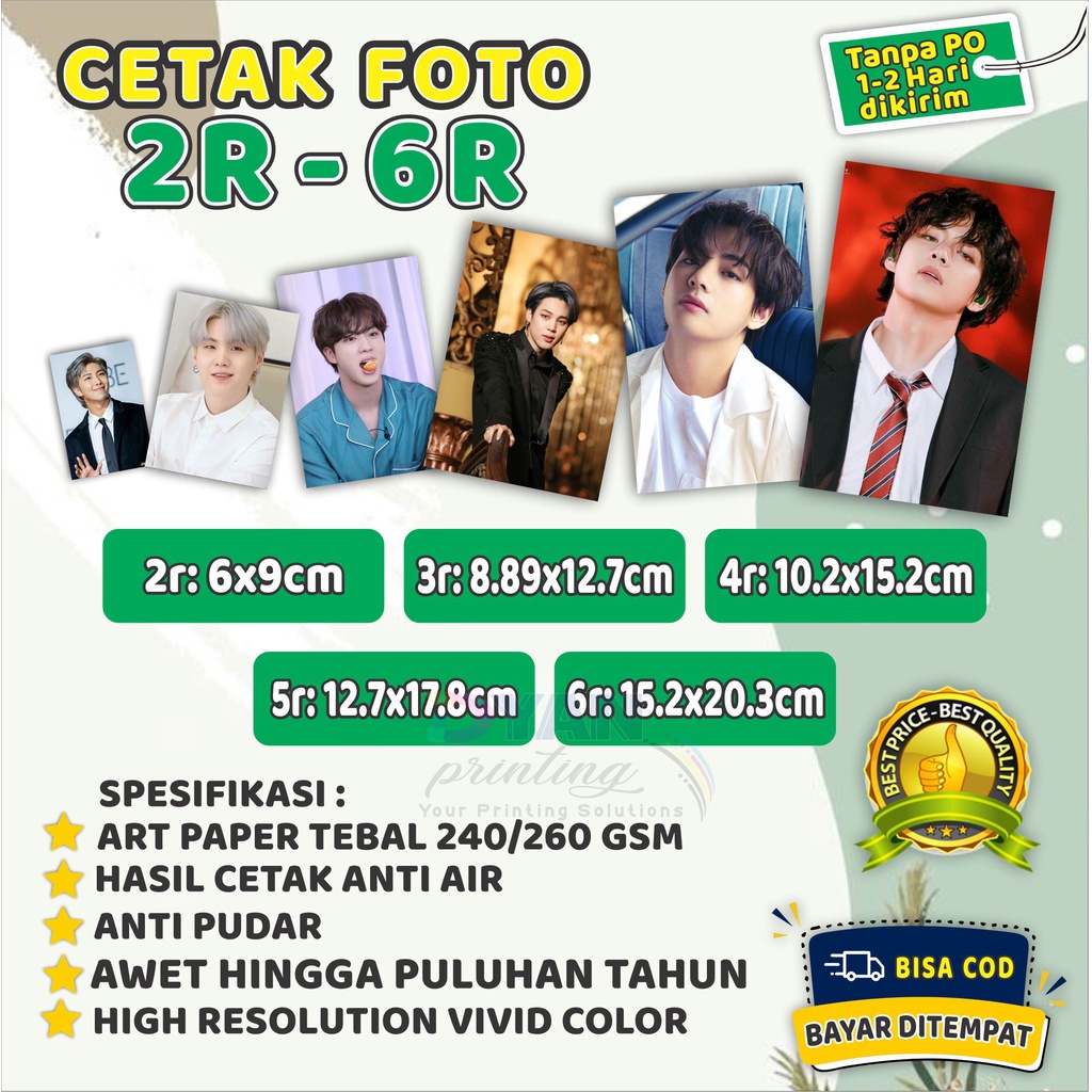 Jual CETAK FOTO UKURAN 2R SAMPAI 6R ANTI LUNTUR & PUDAR ,BISA COD/BAYAR DITEMPAT | Shopee Indonesia