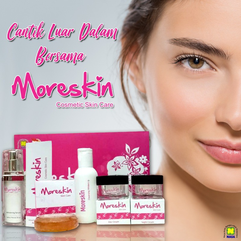 Jual BPOM Cream paket Moreskin SkinCare NASA,paket komplit kecantikan wajah herbal | Shopee ...