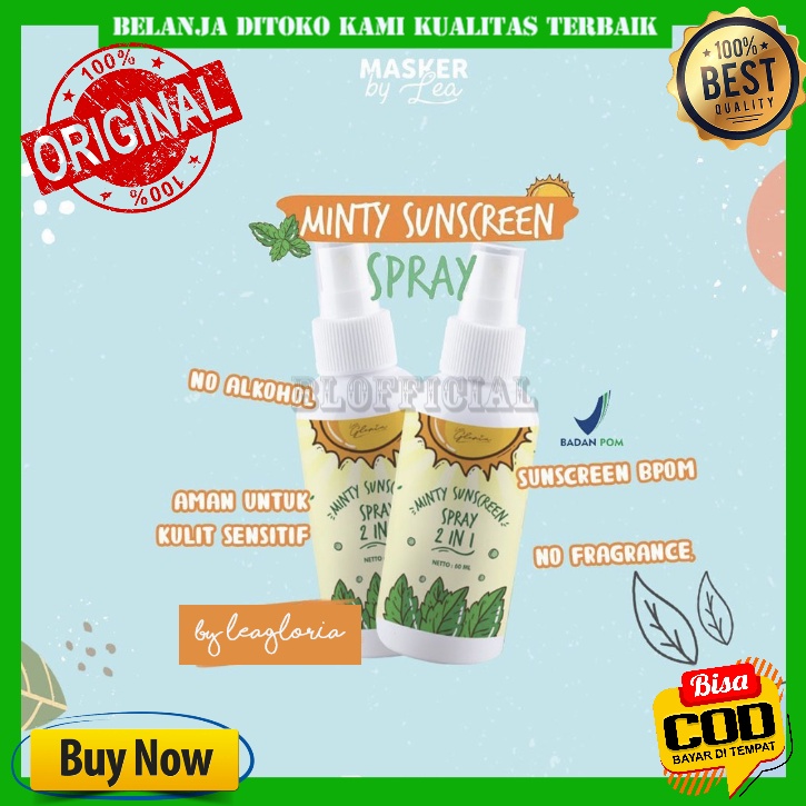 Jual Minty Sunscreen Spray by Lea Gloria SPF 30 60 ML | Shopee Indonesia