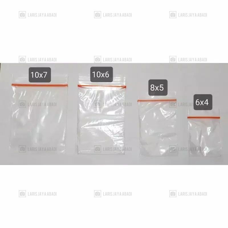 Jual Plastik Klip Zipper Lock ukuran 10x7 / 10x6 / 8x5 / 6x4 | isi ...