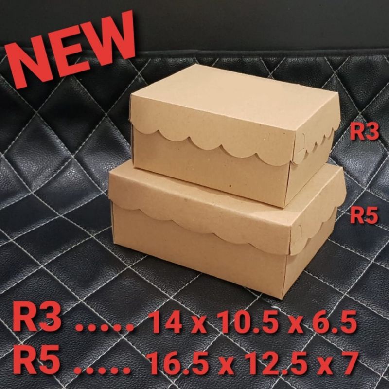 Jual Promo!! DUS KUE R3 R5 R6 Nbk Kraft BOX Kardus snack 16x16 | Shopee ...